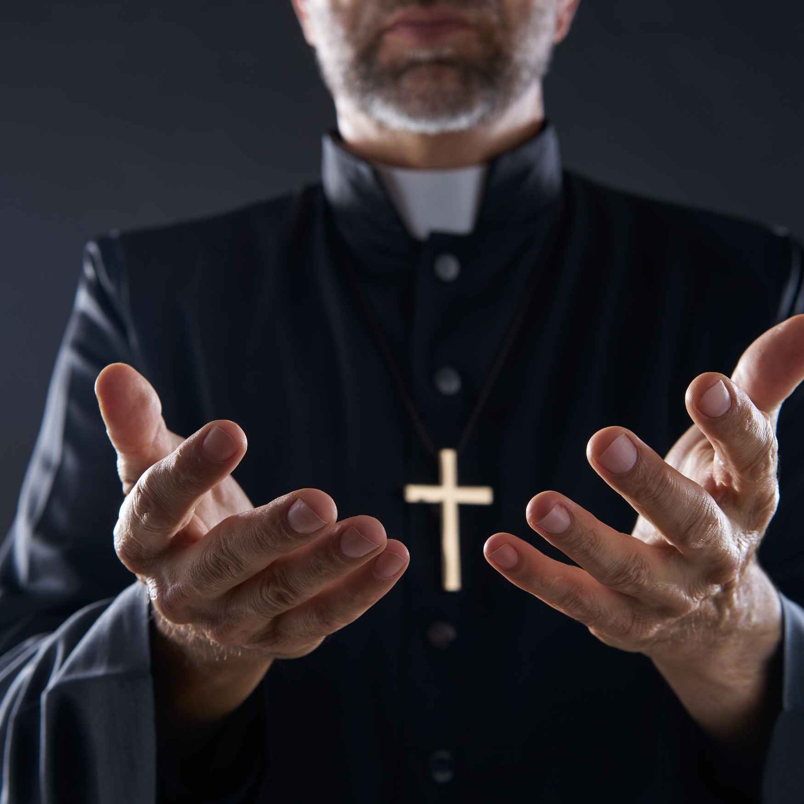 A conversation with AI about the meaning of a priest in black and white ...